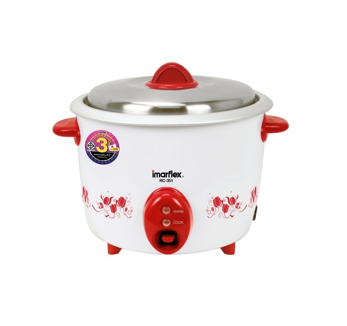 Electric Rice Cooker 1 Liter Model RC-351 (Red) – Imarflex