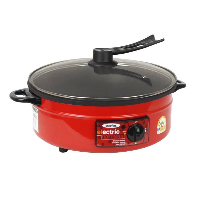 กระทะไฟฟ้าเทปล่อน (สีแดง) รุ่น IP-134 – Imarflex