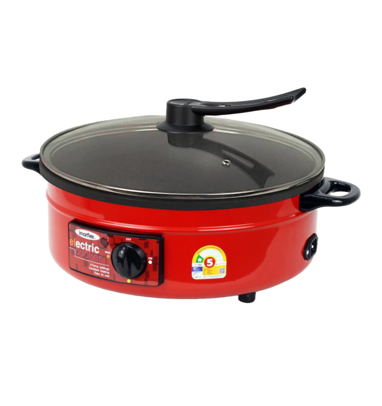 กระทะไฟฟ้าเทปล่อน (สีแดง) รุ่น IP-134 – Imarflex